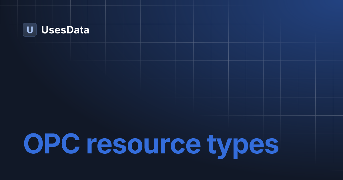 OPC resource types | UsesData